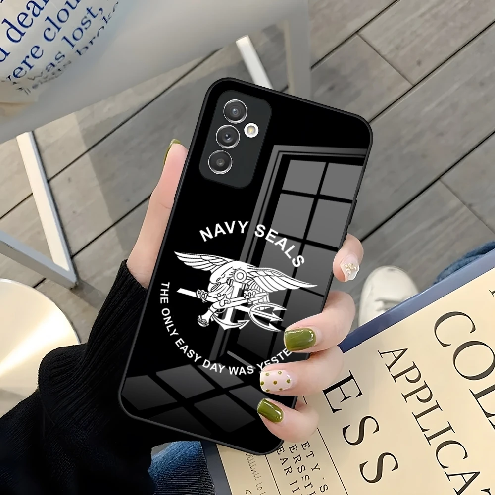 Navy SEALs Special Forces Glass Back Phone Case for Samsung s20fe (Z6)