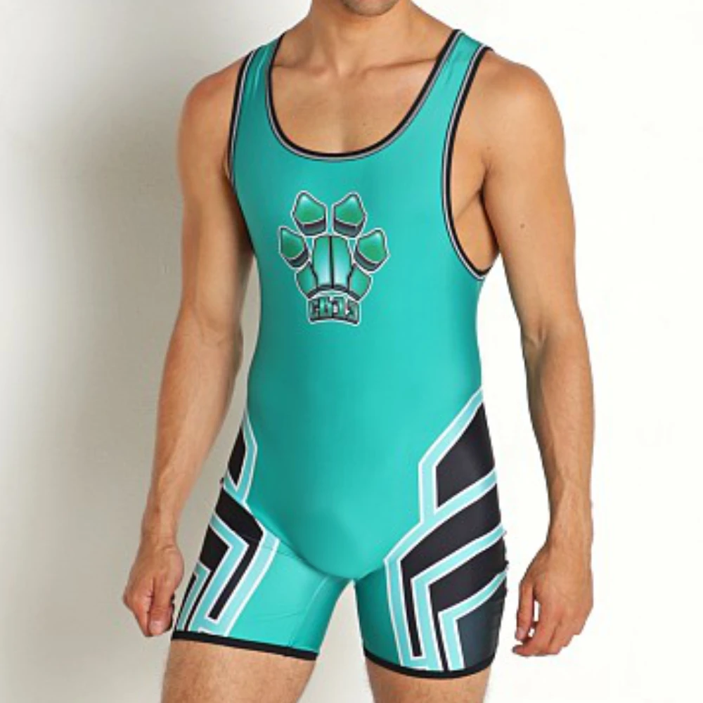New Men's Zipper Singlet Body Suit RightTrack CB13 Skinsuit One-Piece ...