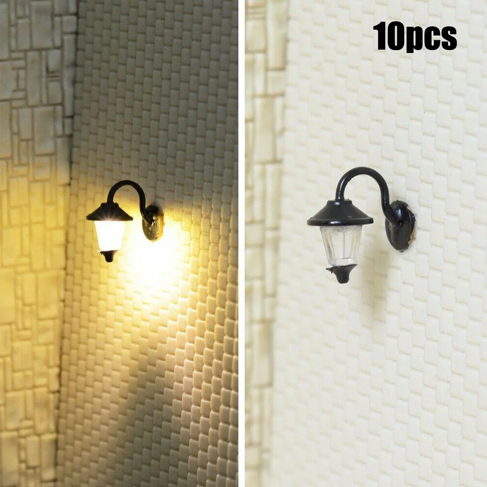 10 Complete Lamps 1:87,HO Scale Wall Lamps Outdoor Street Lamps 1 Lamp ...