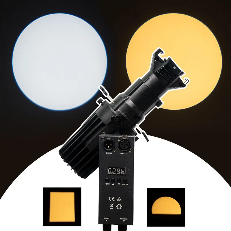 40W-Warm-Cold-White-2IN1-LED-Profile-Leko-Spotlight-19-26-36-50-Fixed ...