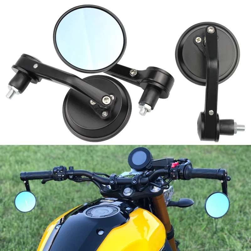 2pcs-Pair-7-8-Universal-Motorcycle-Rear-View-Mirrors-Round-Handle-Bar ...