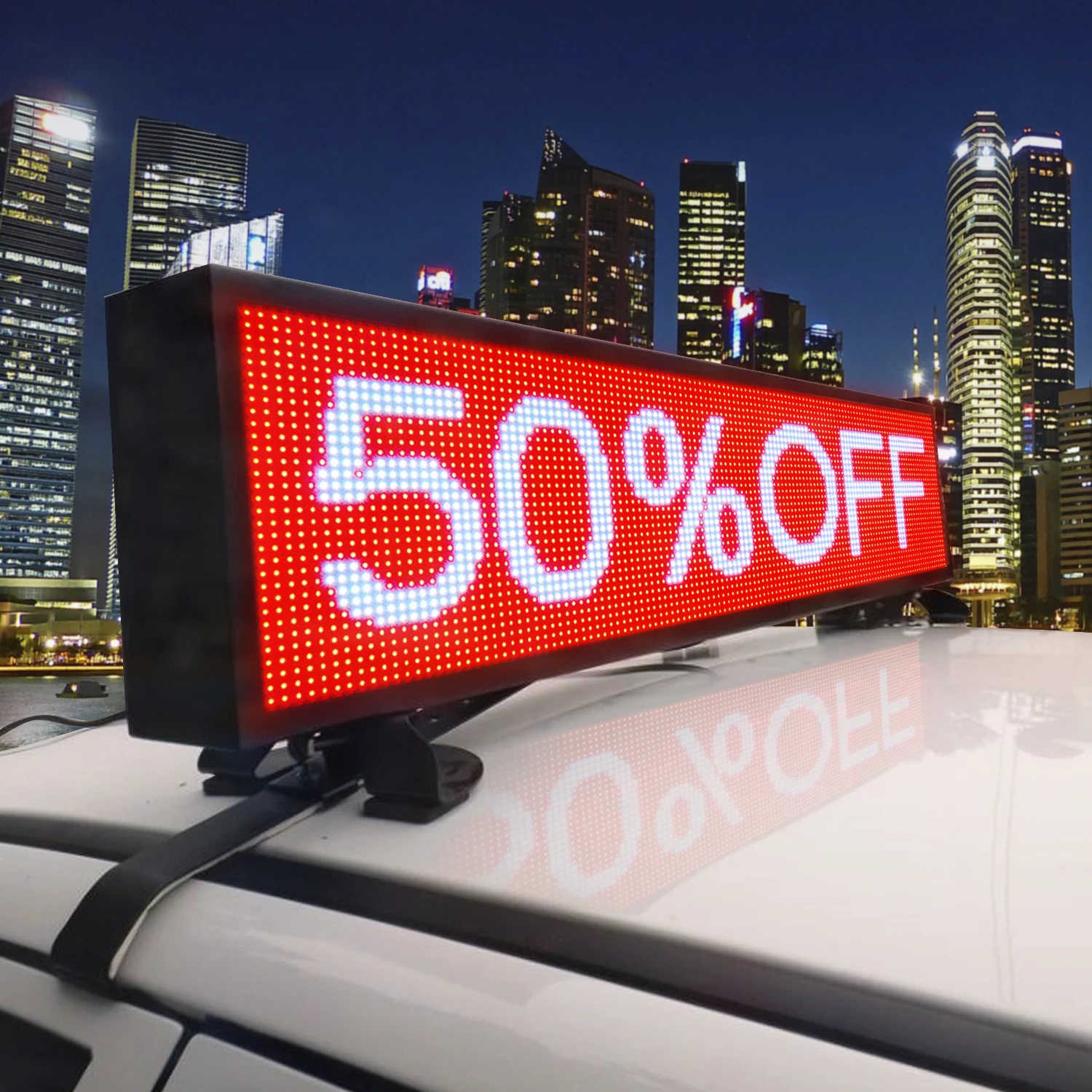 Leadleds-Outdoor-LED-Car-Top-Sign-Super-Bright-Waterproof-Easy-Mount ...