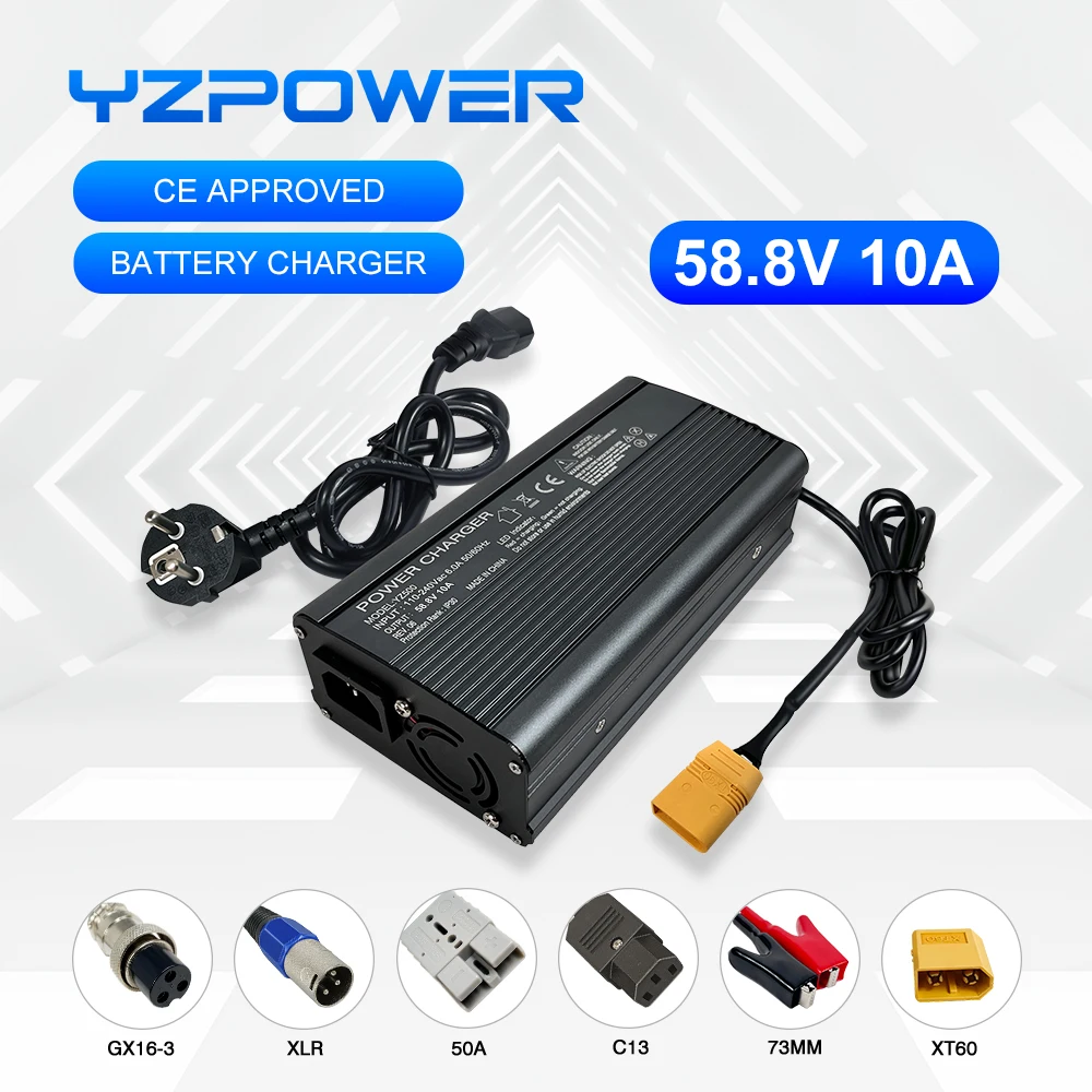 YZPOWER-58-8V-10A-14S-Lithium-Battery-Charger-For-48V-Fast-Charging ...