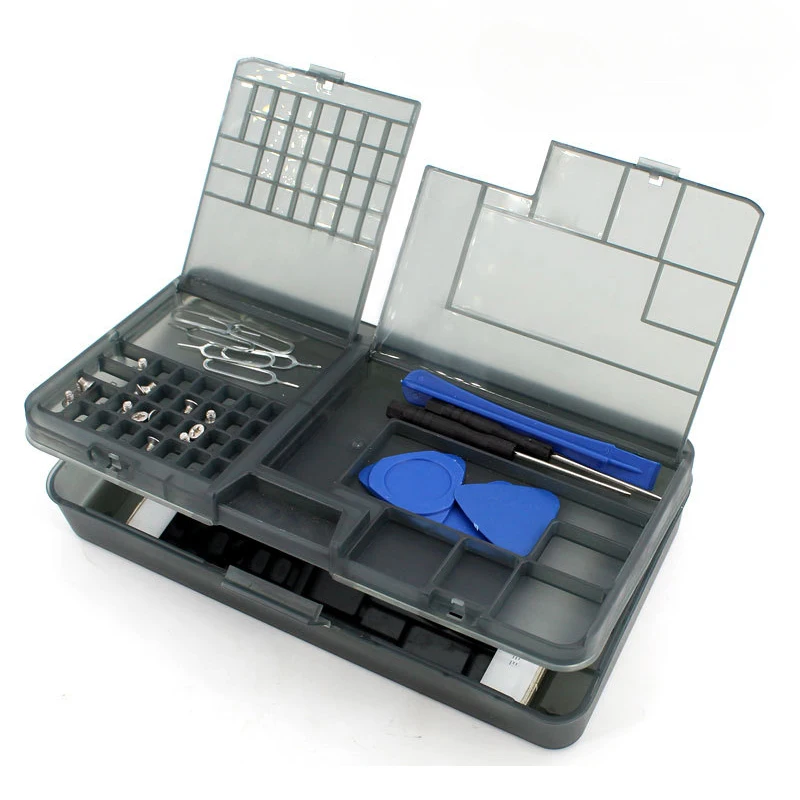 Bright Black Double-layer Electronic Component Storage Box Screw ...