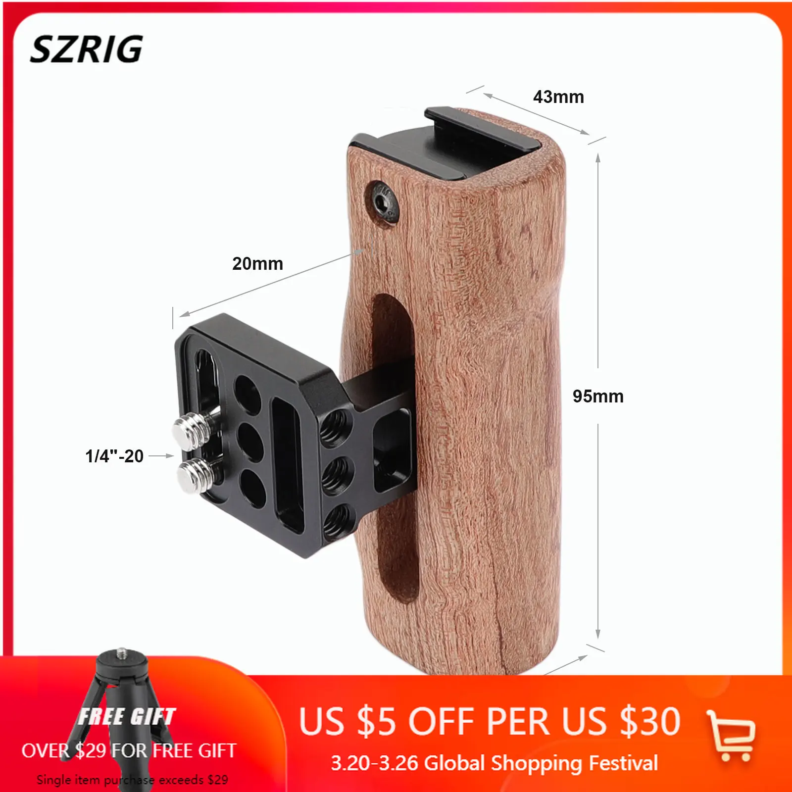 Camera Rig Wooden Handle | Wooden Camera Top Handle | Side Handle ...