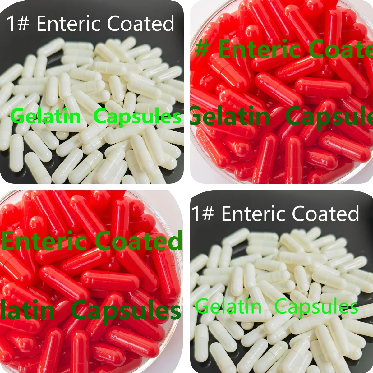 Enteric-Coated-Empty-Gelatin-Capsule-1-1000PCS-Bag-White-Red-Colored ...