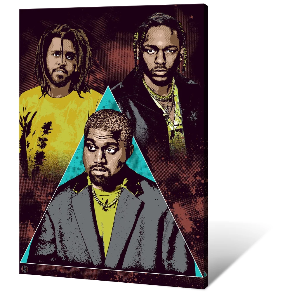 Kendrick-Lamar-Poster-Home-Decor-Rapper-Wall-Art-Hanging-Picture-Canvas ...