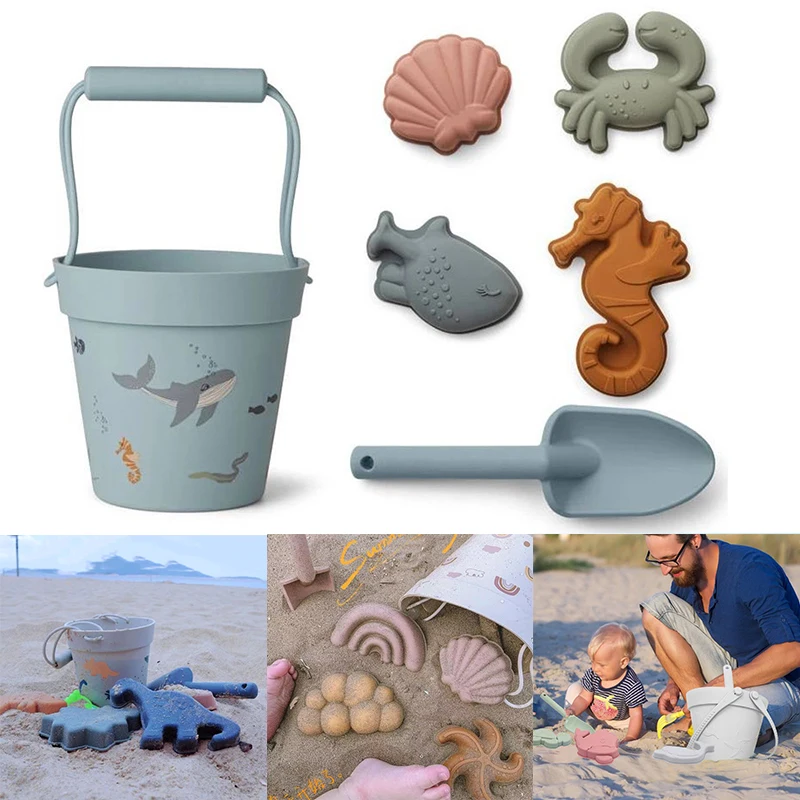 Kids-Sand-Molde-Tools-Set-Silicone-Beach-Toys-Summer-Water-Play-Baby ...