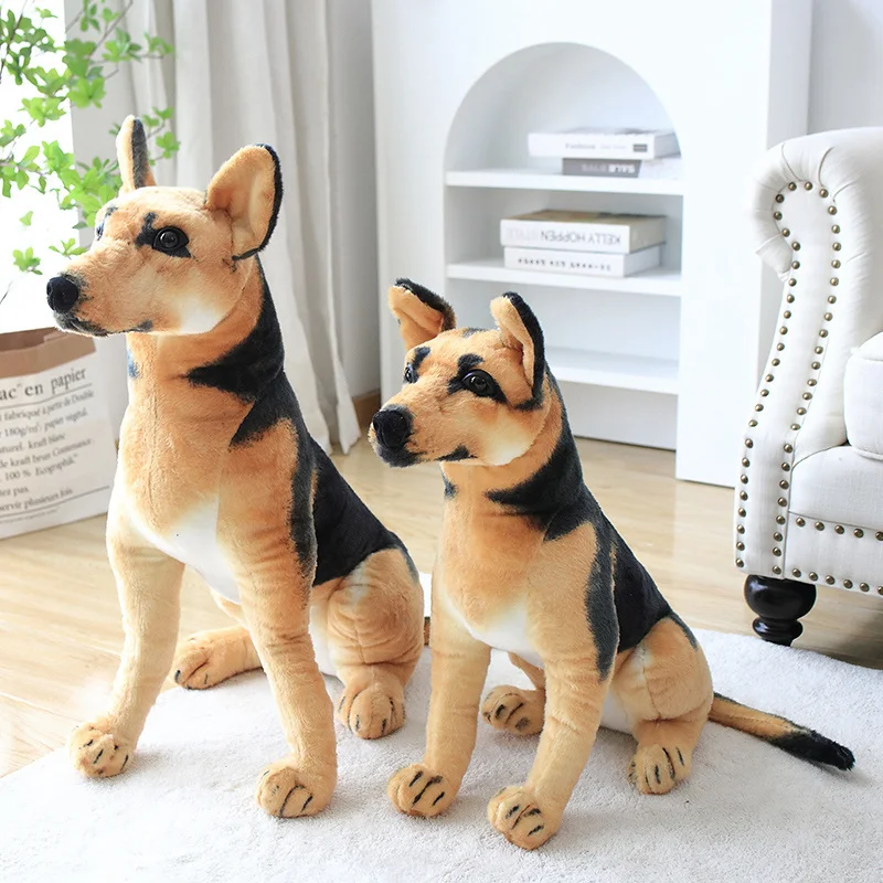 30-90cm New Simulation Giant Dog Toy Realistic Stuffed Animals Wolf Dog ...