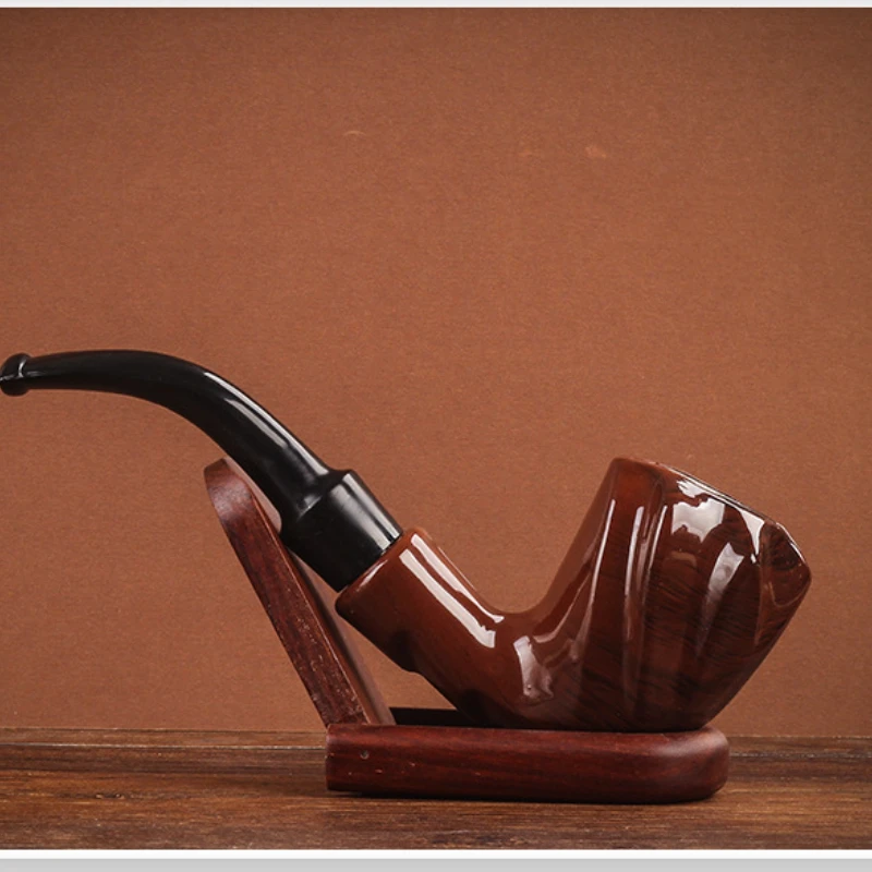 Reutilizável Dual Use Tobacco Pipe, Madeira Criativa Reduzir Tar Smoke ...