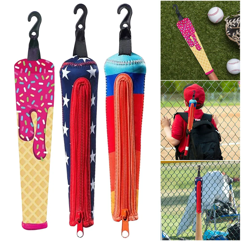 Baseball & Softball Handle Cover Cushy Zippered Sleeve Baseball Bat ...