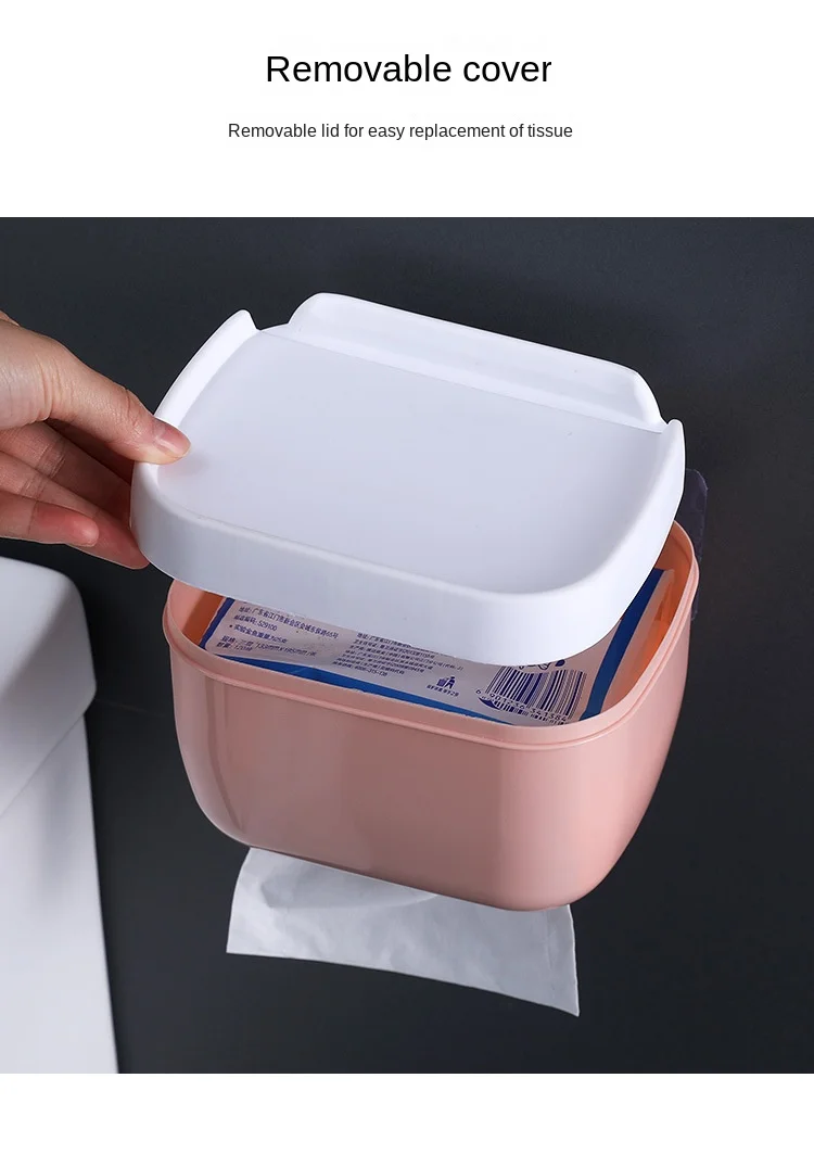 Porte Papier Toilette,Boîte de papier toilette étanche sans poinçon ...