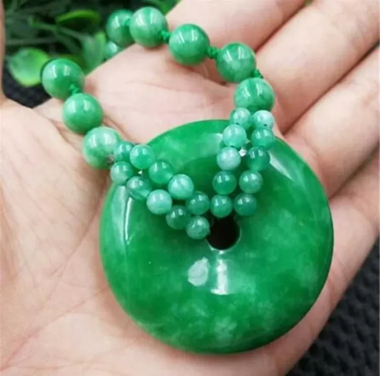 Natural-Burmese-Emerald-Jade-Donut-Pendant-Women-Men-Real-Jadeite ...