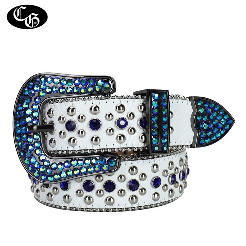 Punk-Rhinestones-Studded-Belt-Harajuku-Y2k-Cross-Diamond-Bling-Belt-For ...