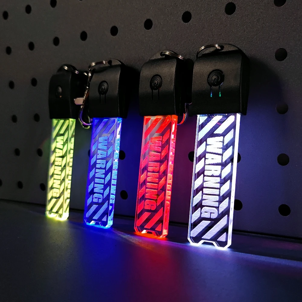 Tactical-Warning-Flasher-LED-Light-Discoloration-Charging-Keychain ...
