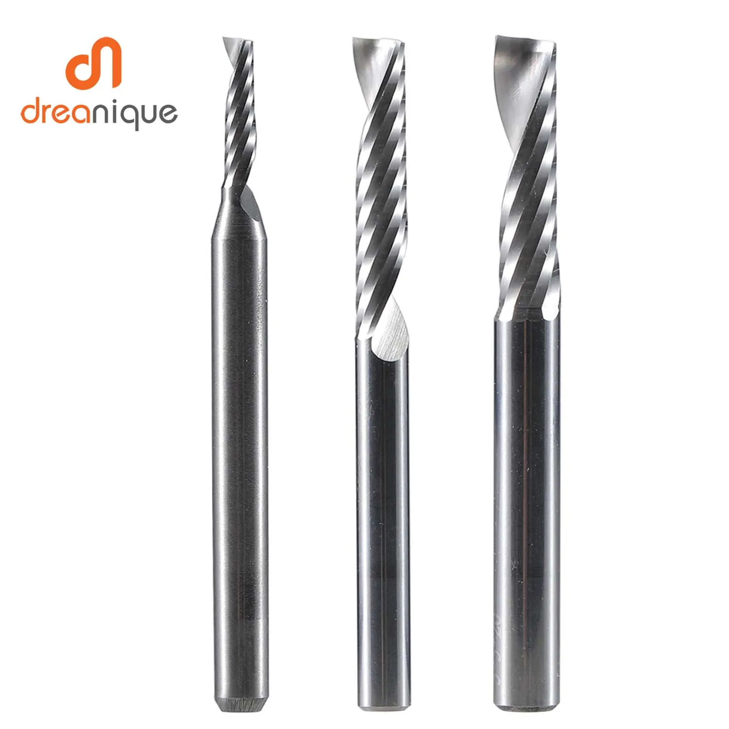 Dreanique-1pc-Single-Flute-Spiral-End-Mill-1-8-1-4Inch-Shank-CNC ...