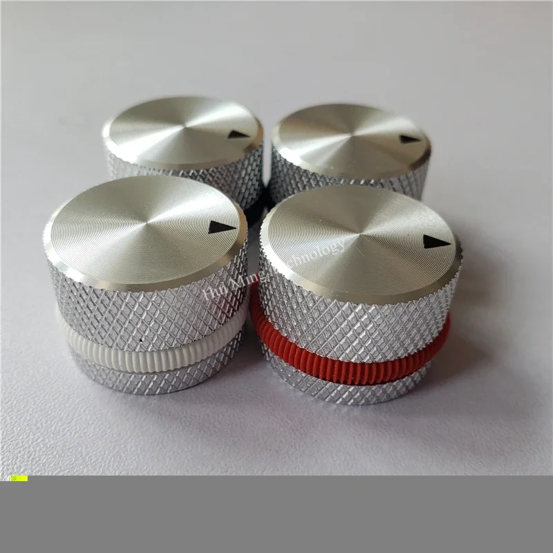 4pcs-Aluminum-Alloy-Knob-Black-Knurled-Potentiometer-Rubber-Ring ...