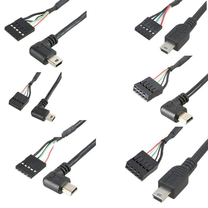 15cm-30cm-50cm-Mini-USB-5Pin-Male-to-Dupont-5-Pin-Female-Header ...