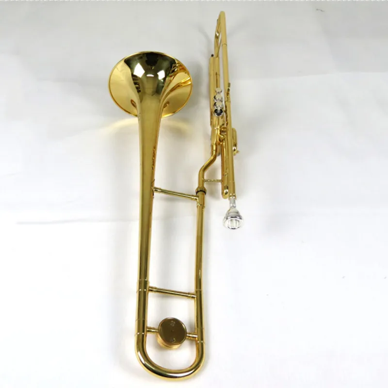 High-Bb-Piston-Trombone-Musical-Instruments-Yellow-Brass-Body-Lacquer ...