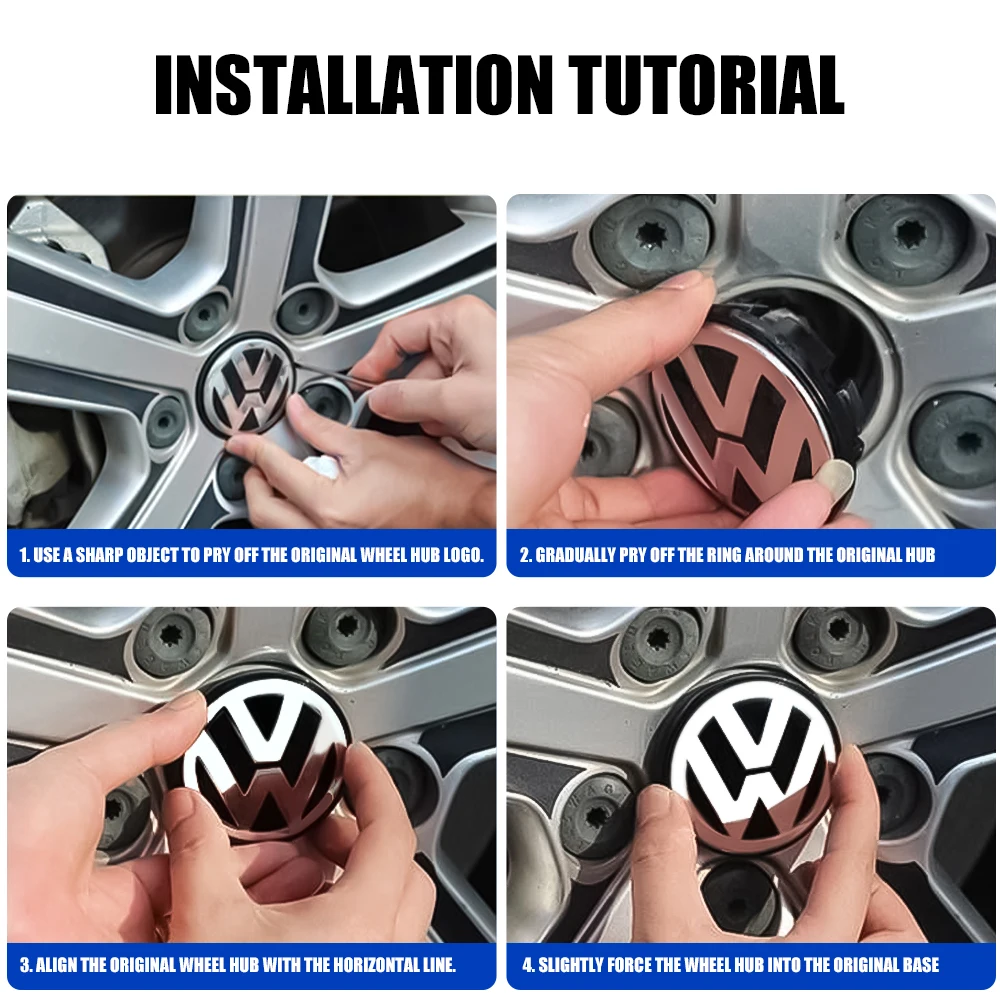 4 stucke 56 65 66mm 3D Styling Auto Rad Center Hub Cap Abzeichen Abdeckungen Fur Volkswagen VW Golf 6 7 Jetta Polo Caddy GTI Bora MK7 Passat AliExpress