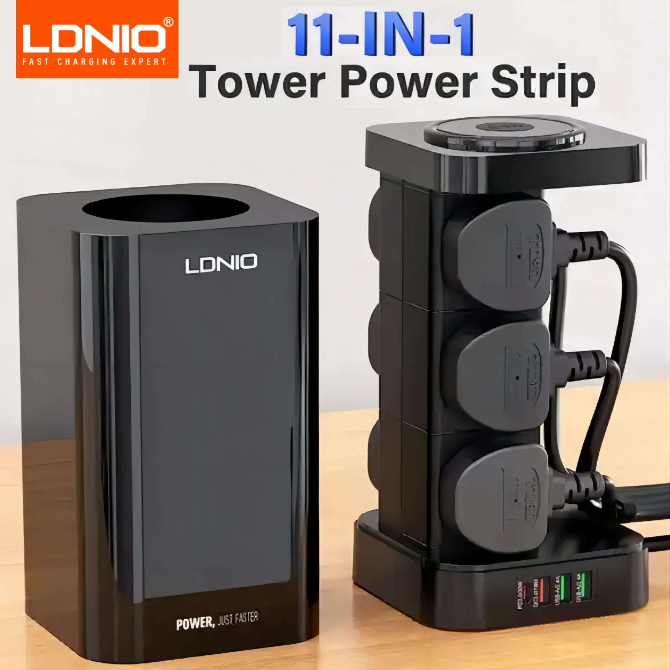 LDNIO-Tower-Power-Strip-com-6-sa-das-e-4-portas-USB-e-carregadores-WiFi ...