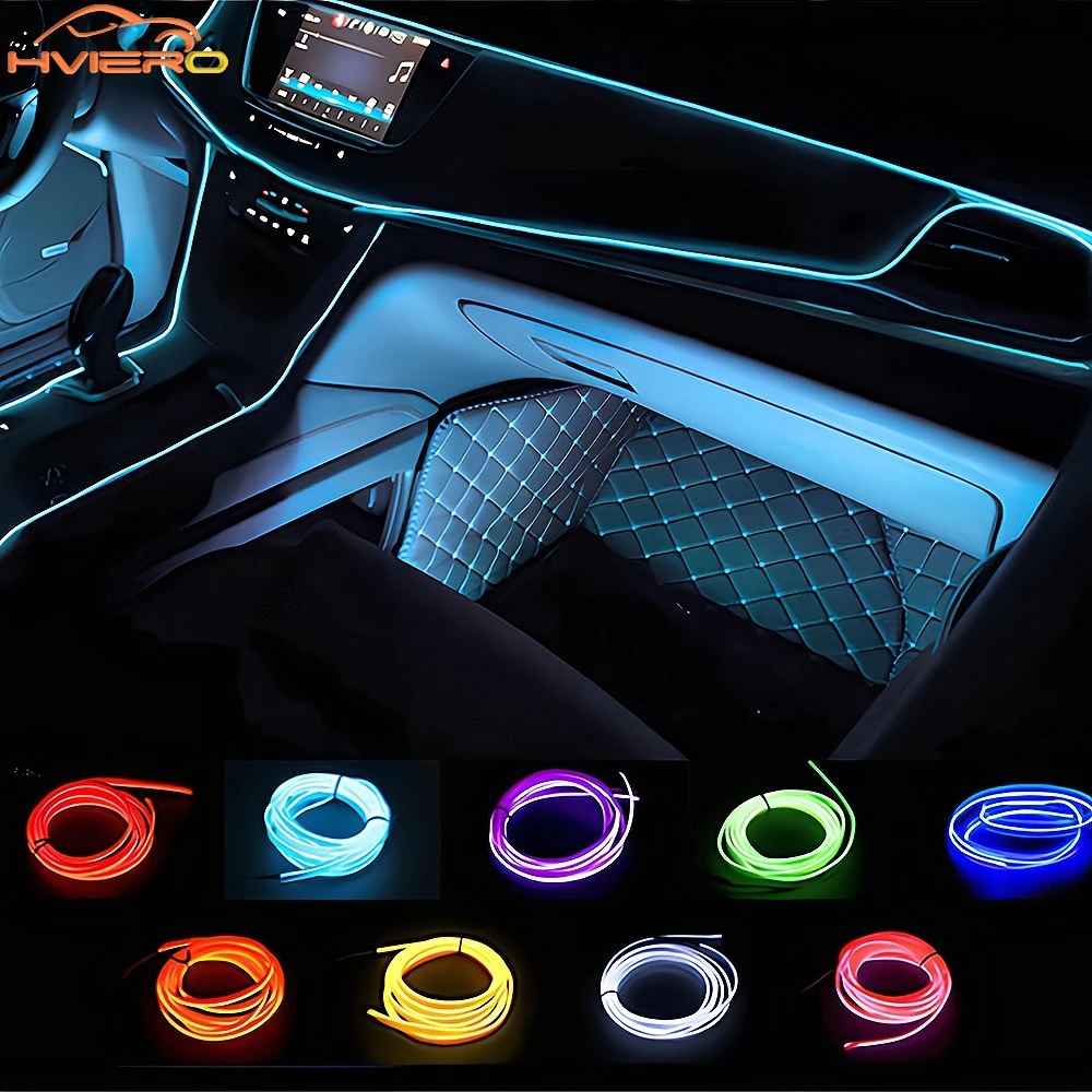 1M/2M/3M/5M Car Interior Atmosphere Welcome Lamp Door Lantern Auto LED ...