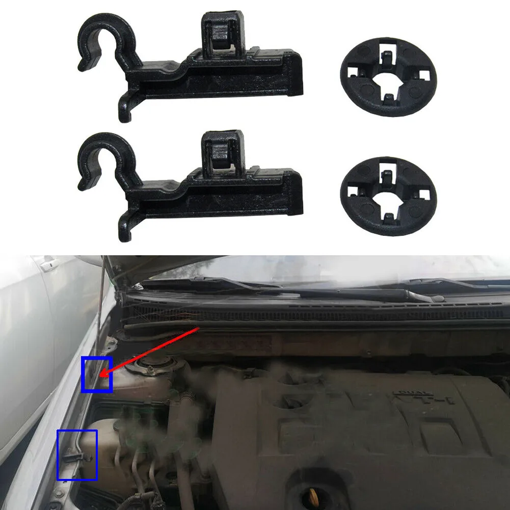 2-Set-Car-Hood-Prop-Rod-Clips-Grommet-Plastic-Bonnet-Stay-Holder-53452 ...