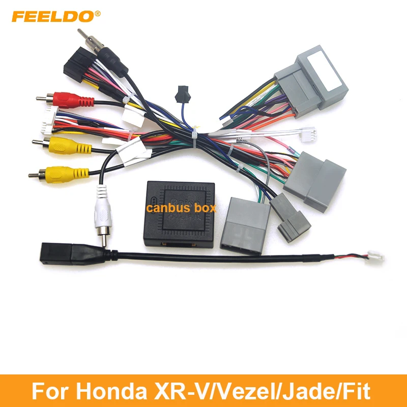 Feeldo Car 16pin Android Stereo Power Wiring Harness With Canbus + Usb ...