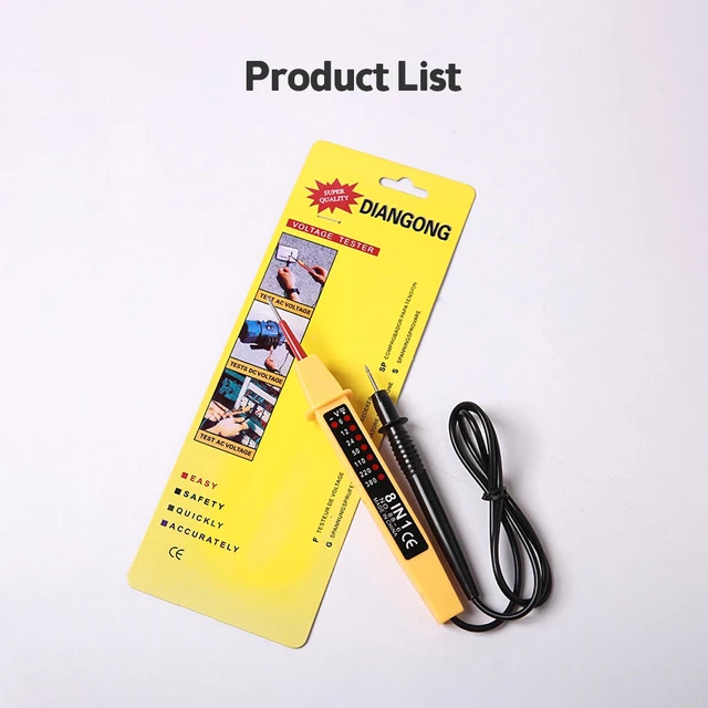 Electric indicator 6-380V Voltage Tester Pen Automotive LED Circuit ...