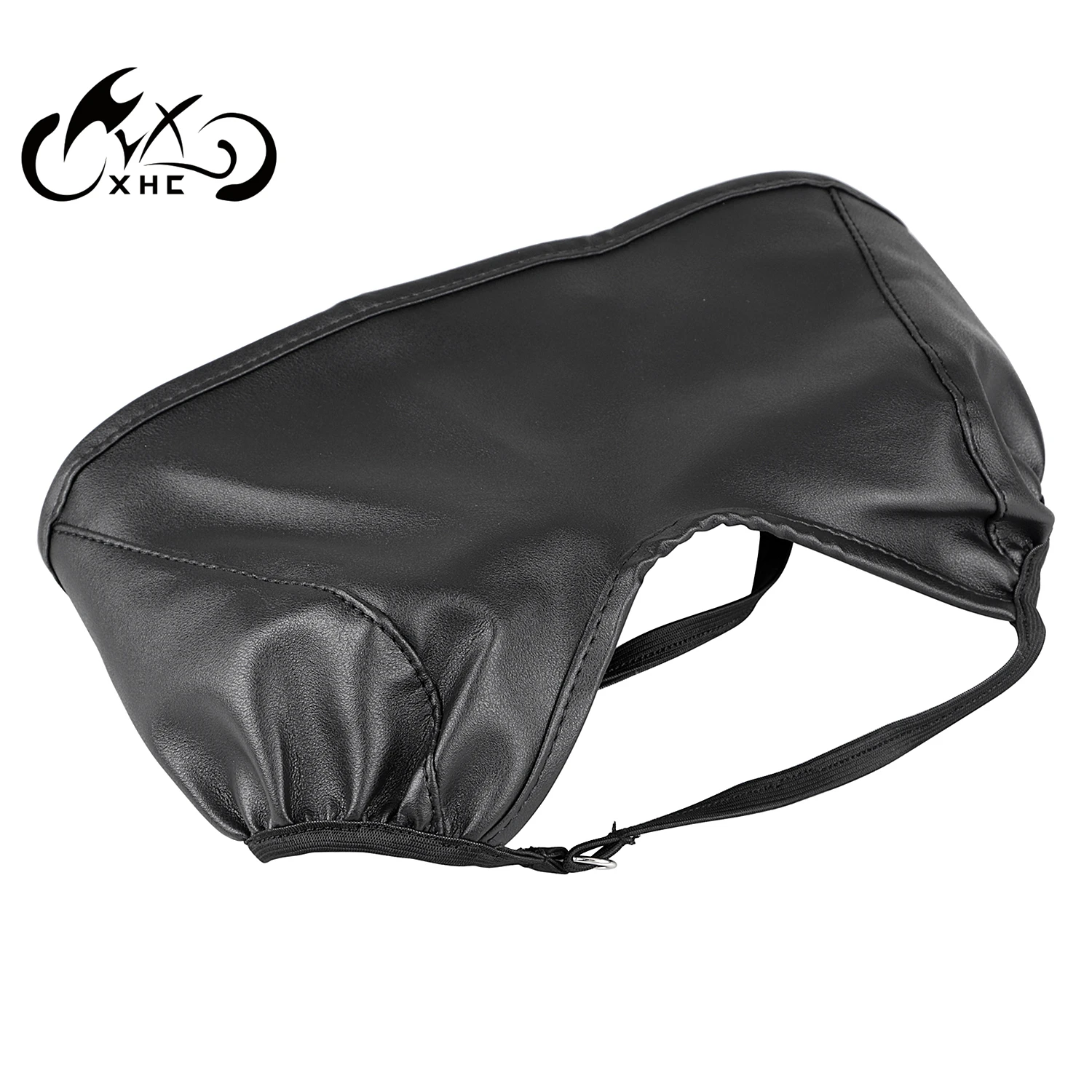 Black-Fuel-Tank-Bra-Shield-Cover-Gas-Cap-Guard-Protector-For-Harley ...