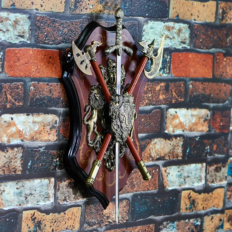 Ancient-Roman-Sparta-Shield-Sword-Wall-Decor-Retro-Shield-with-Armor ...