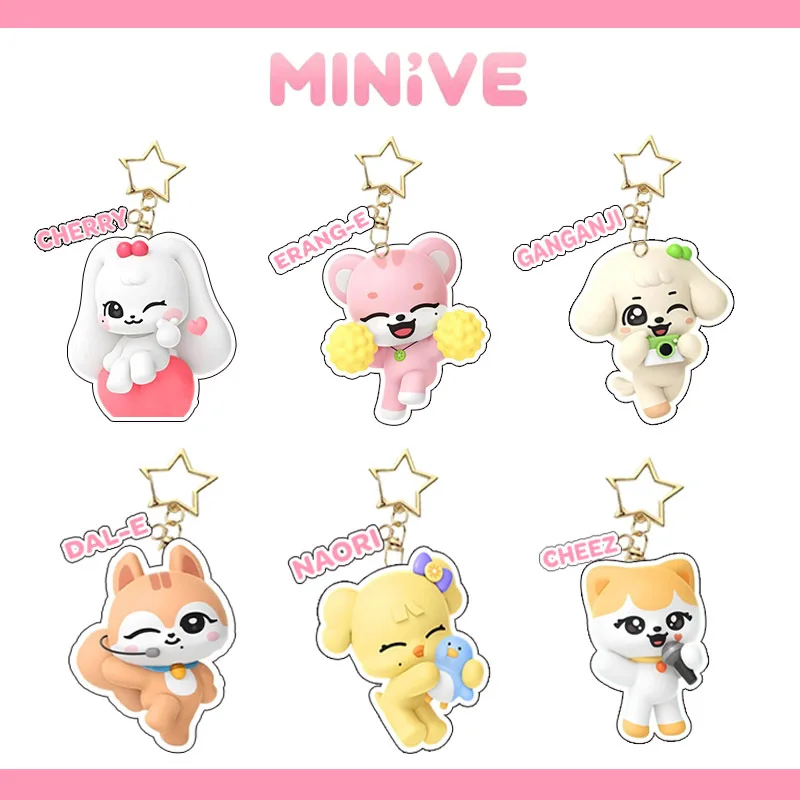IVE-MINIVE-Cartoon-Figure-Pendant-Keychain-WonYoung-CHERRY-YuJin ...