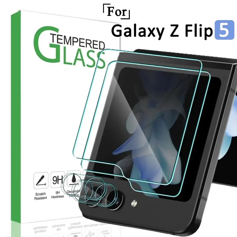 For-Samsung-Galaxy-Z-Flip-5-Tempered-Glass-Back-Screen-Protector-for ...