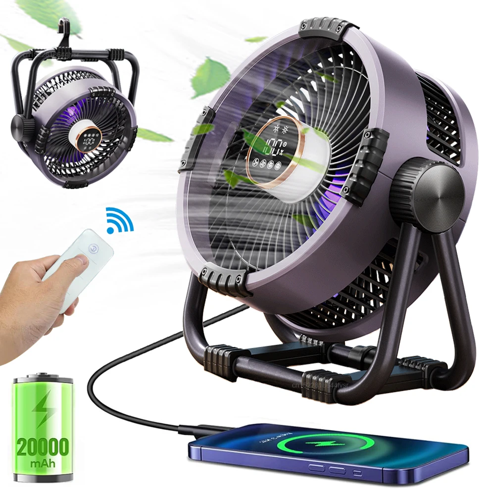 Camping-Fan-20000mAh-Rechargeable-Portable-Outdoor-Camping-Fan-Wireless ...
