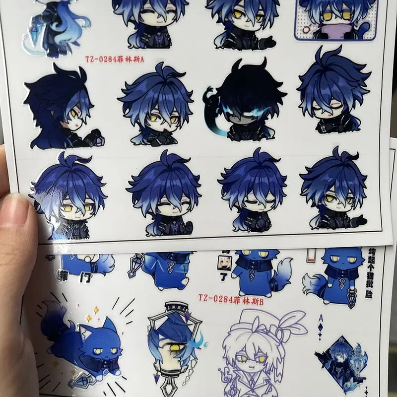 Anime Genshin Impact Flins Cartoons Waterproof DIY Decals 3D transfers ...