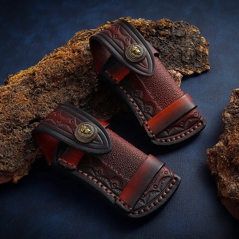 Scabbard Outdoor Straight Pocket Sheath Cover Pants Cowhide Fold ...