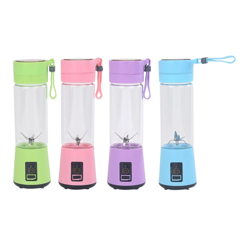 420Ml-Portable-Juicer-Glass-Bottle-Juicer-USB-Rechargeable-6-Blades ...