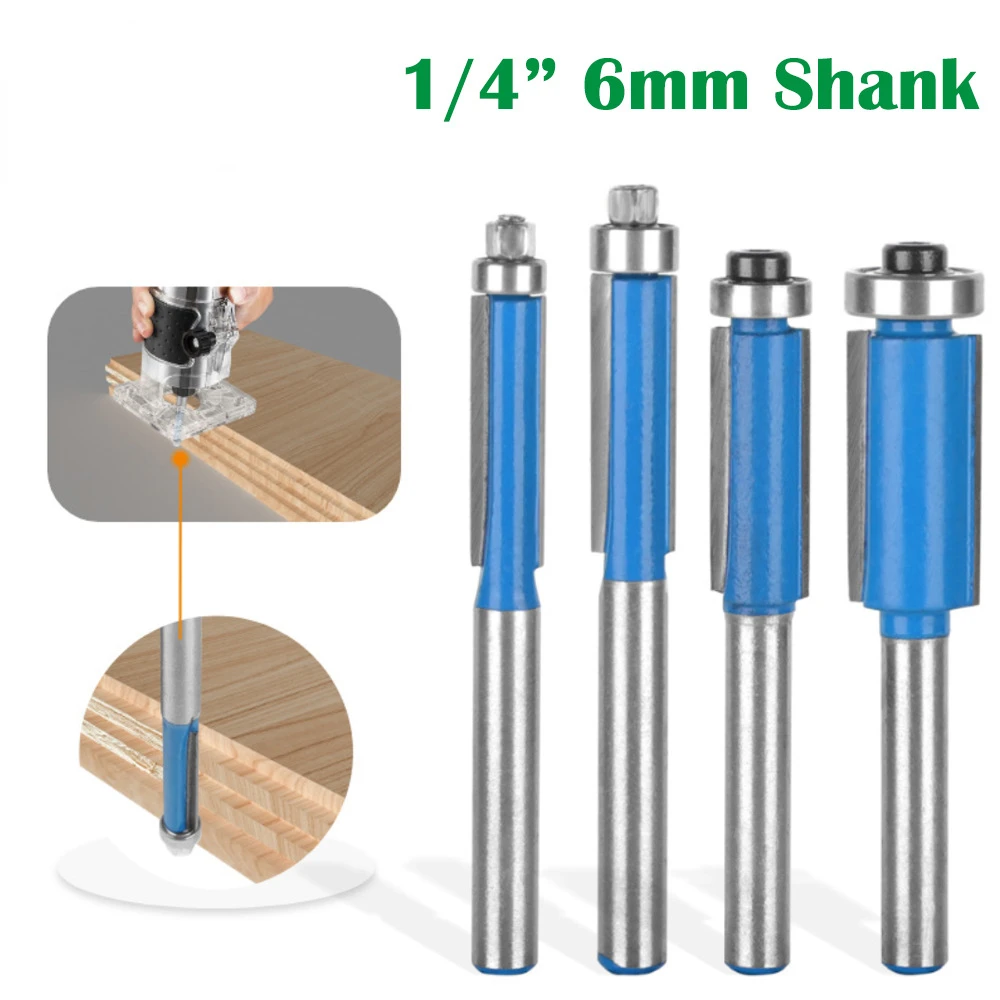 6mm-1-4Shank-High-quality-Milling-Cutter-Flush-Trim-With-Bearing-Router ...