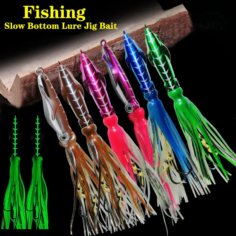 AS-1PCS-Inchiku-Slow-Jig-Wire-Bait-Lure-Fishing-Pitch-Bait-Metal-Head ...