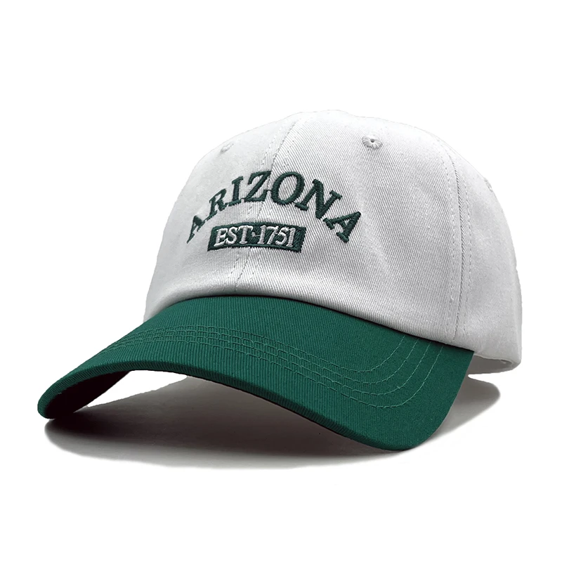 New Summer Arizona Baseball Caps Letter Embroidery Splicing Color Men ...