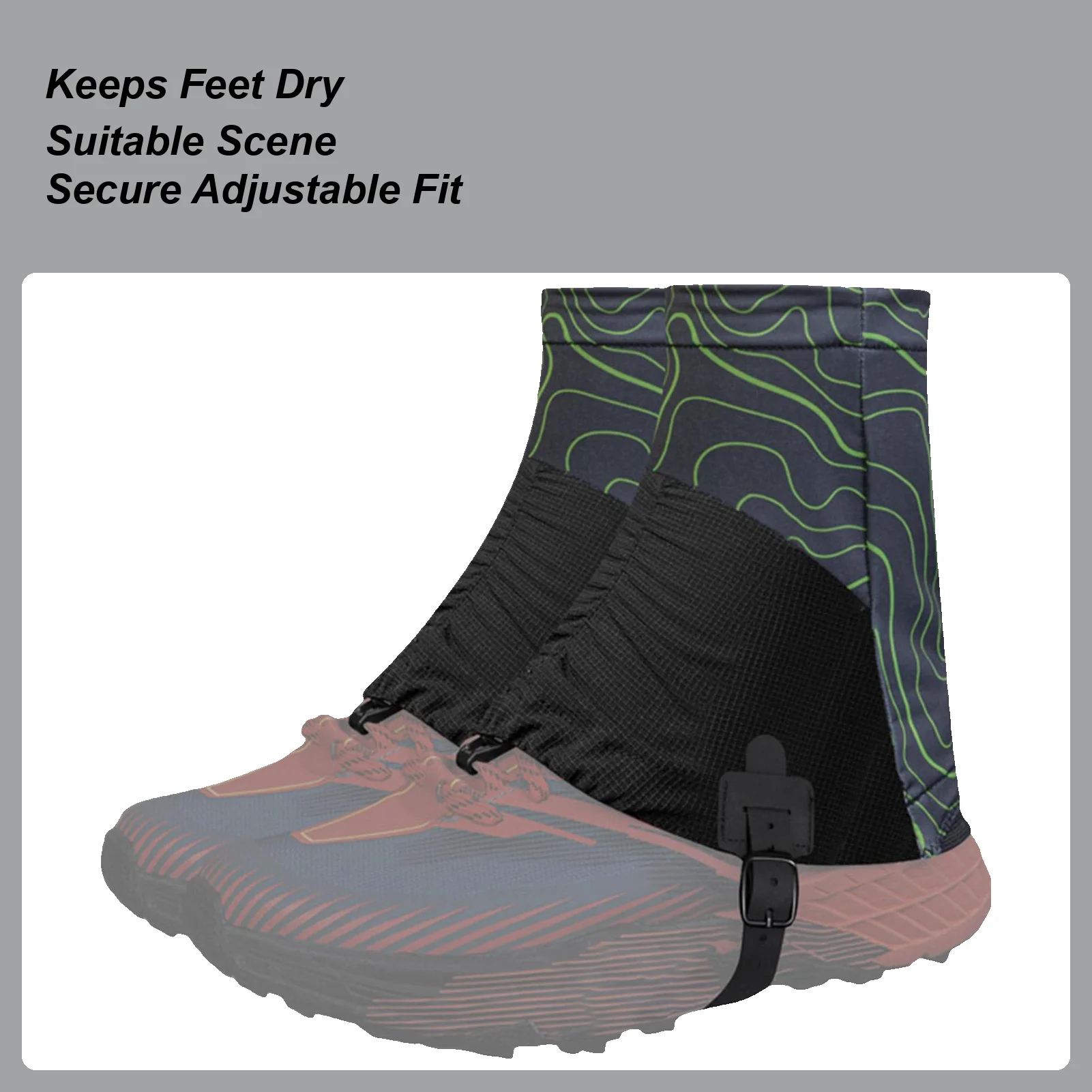 Shoe Gaiters Sandproof Adjustable Covers 1 Pair Ankle Gaiters Outdoor ...
