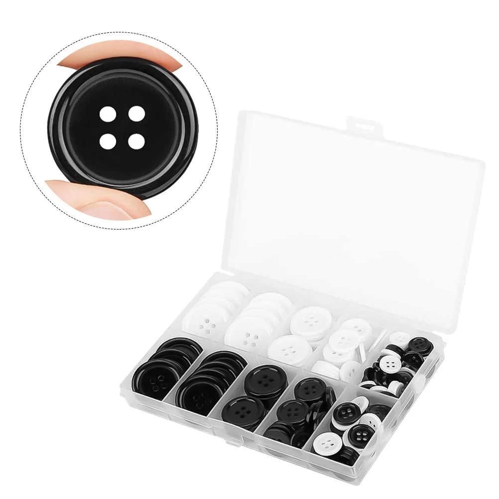 160Pcs Household Sewing Buttons Resin Clothing Buttons Replacement ...