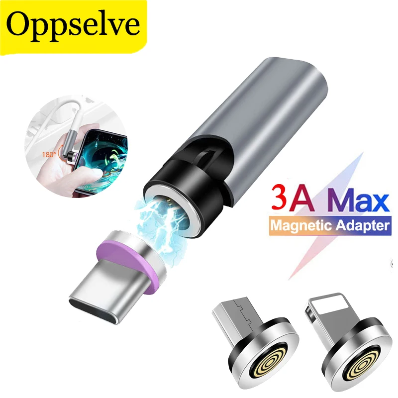 New Elbow Magnetic Adapter For iPhone Huawei Samsung POCO 540 Degree ...