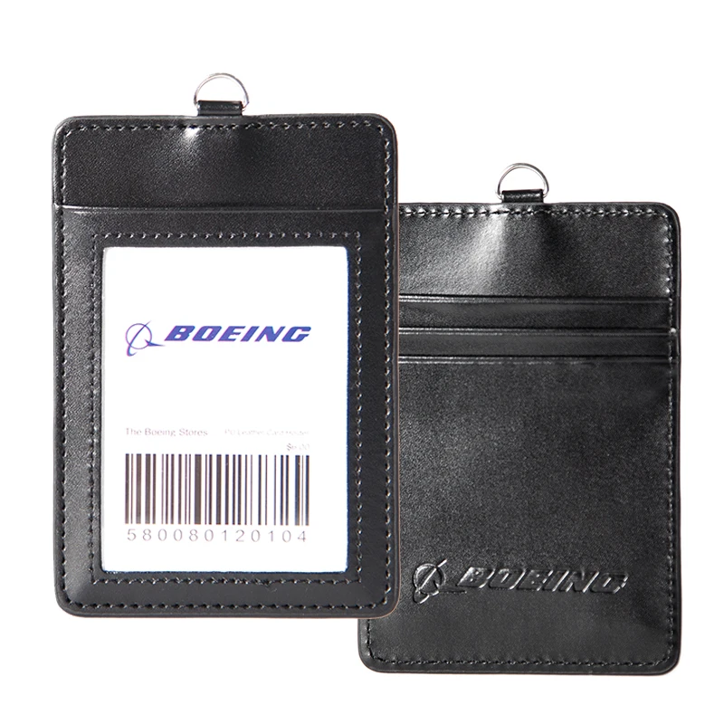 Boeing-Card-Id-Houder-Pu-Leather-Single-Layer-Badge-Case-Zwart-Een-Dek ...