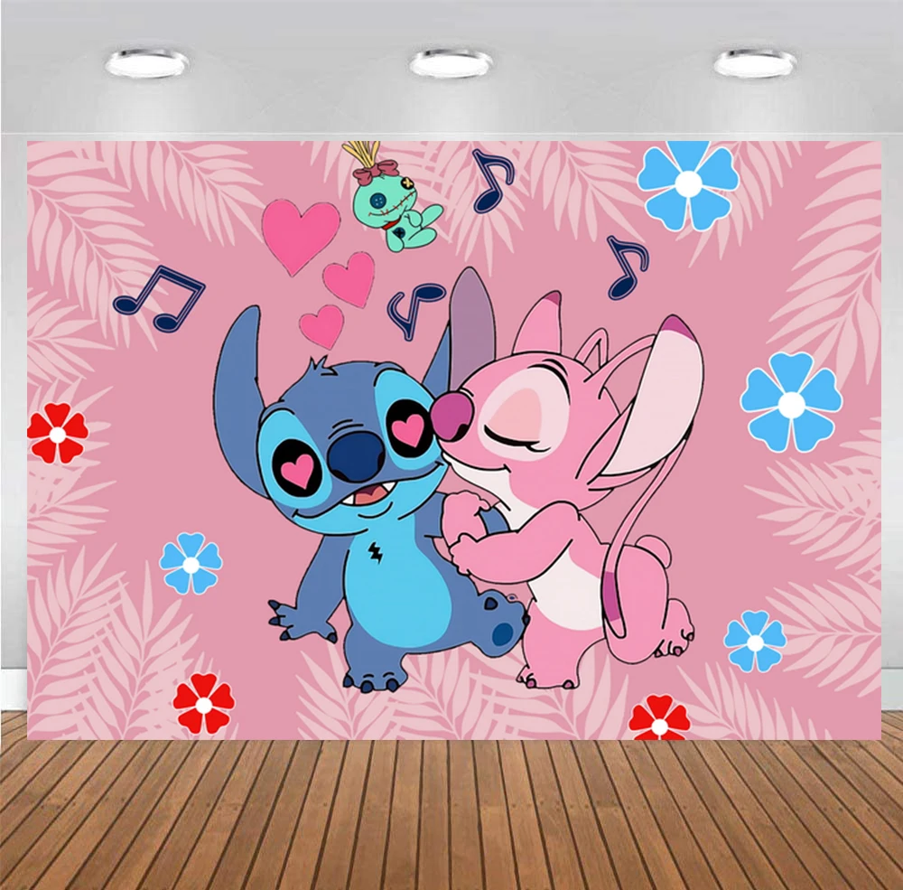 Disney-Lilo-Stitch-Backdrop-Girls-Happy-Birthday-Party-Newborn-1st-Baby ...