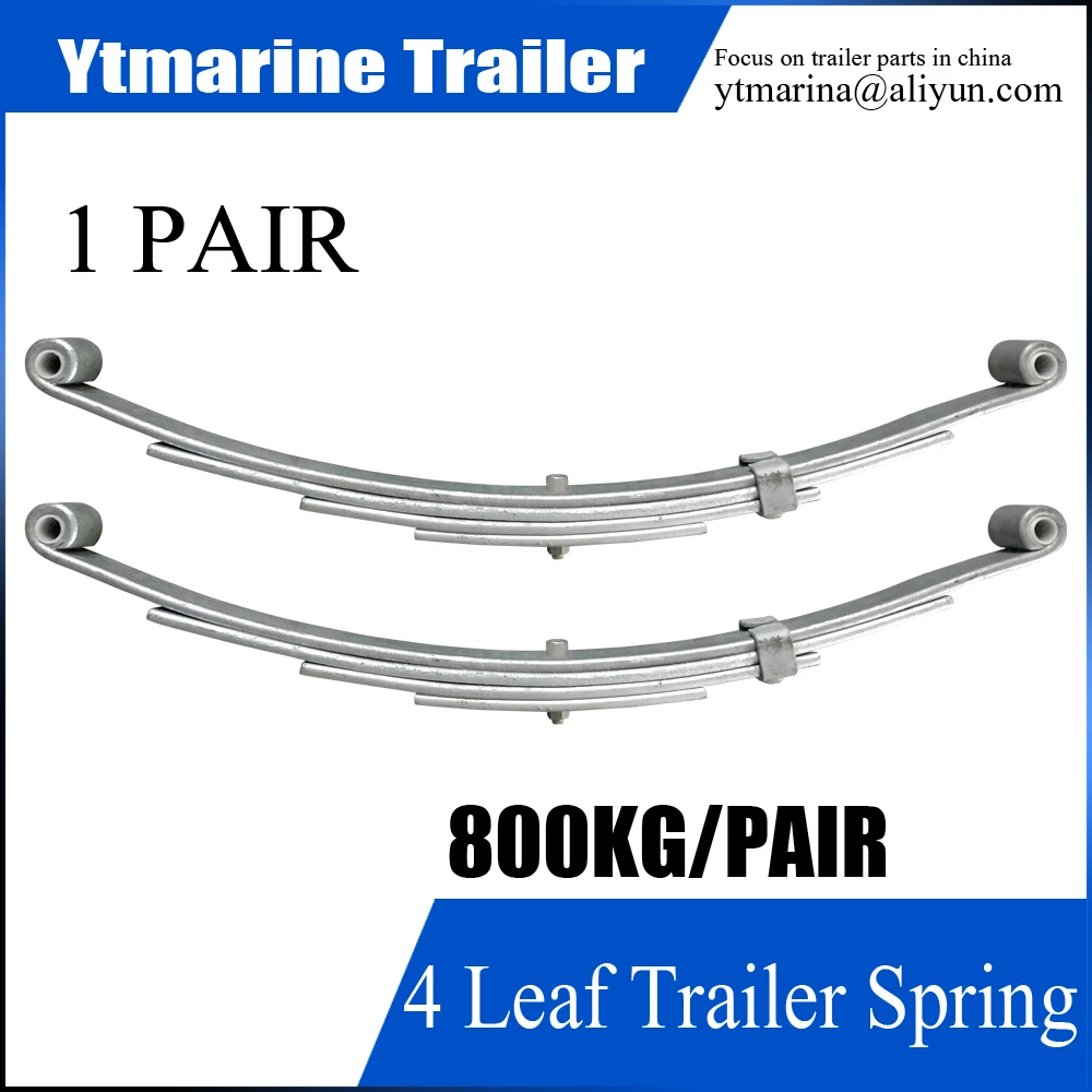 1 Pair 4 Leaf Double Eye Trailer Spring for 800KGs Trailer Axles ...