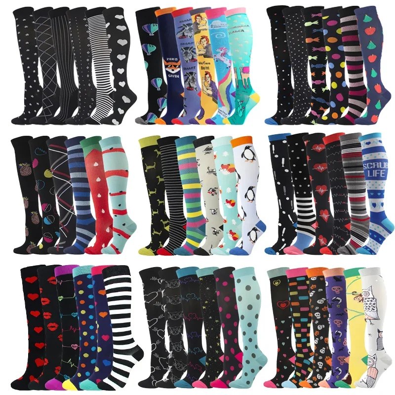 6-7-Dubbele-Combinatie-Compressiesokken-Voor-Mannen-Vrouwen-Medische-Spataderen-Hardlopen ...