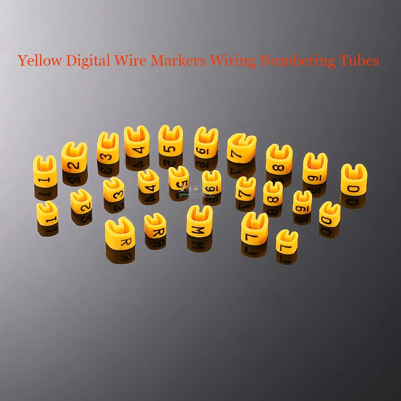 KSS Yellow Digital Wire Markers, 3.0-7.4mm Numbering Tubes, Soft PVC ...