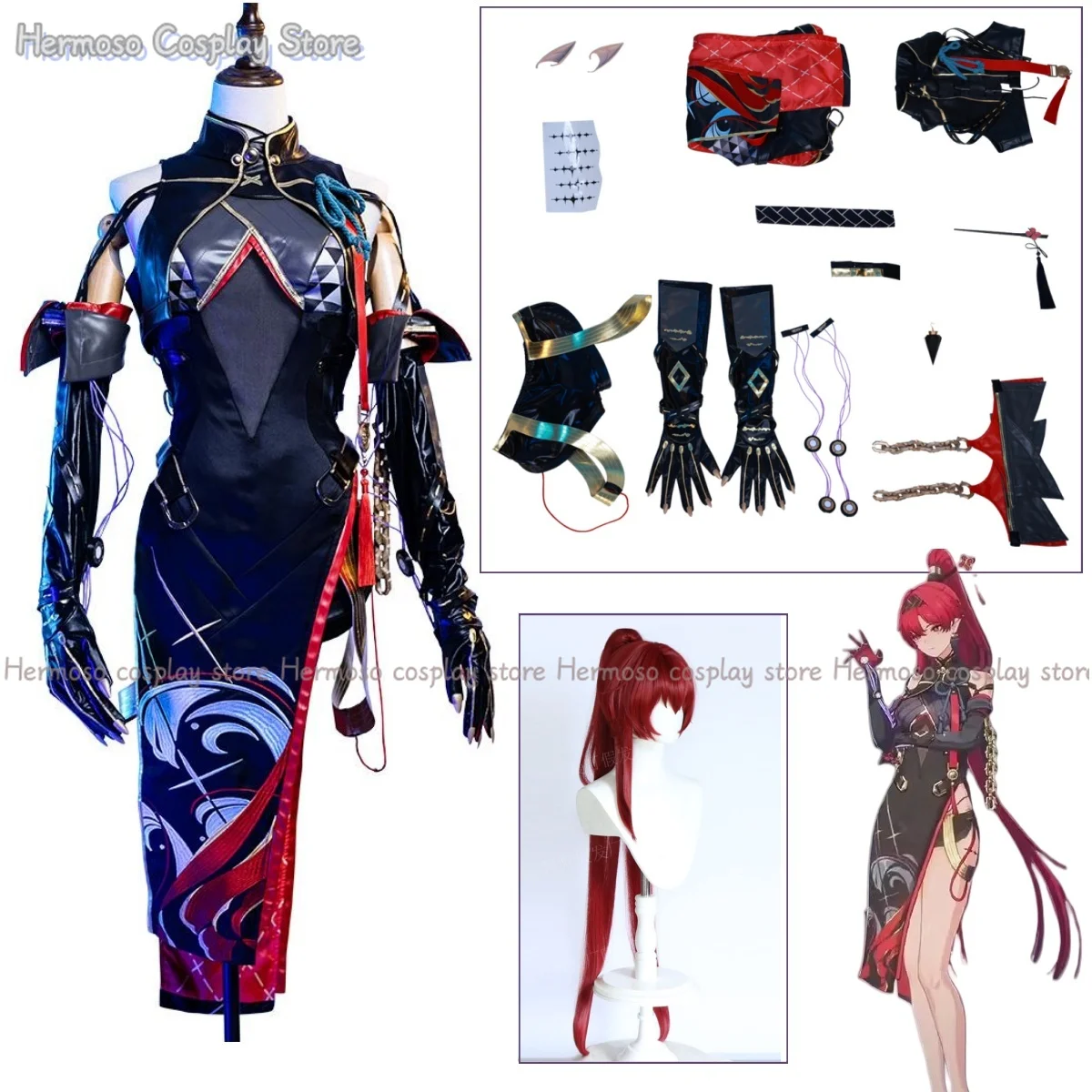 Wuthering-Waves-Yinlin-Yin-lin-Cosplay-Costume-Wig-Game-Event-Halloween ...