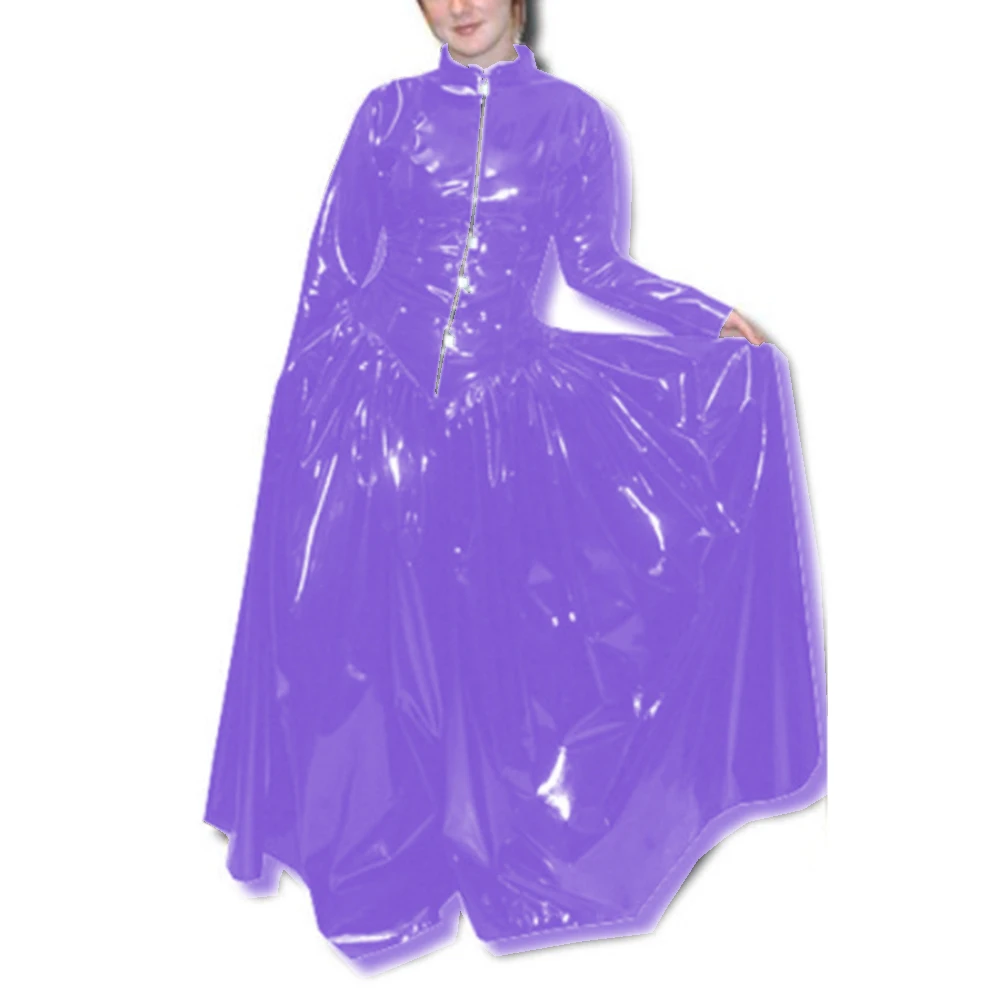 Sissy-Lockable-Floor-Length-Vinyl-PVC-Leather-Dress-Fetish-Nightclub ...